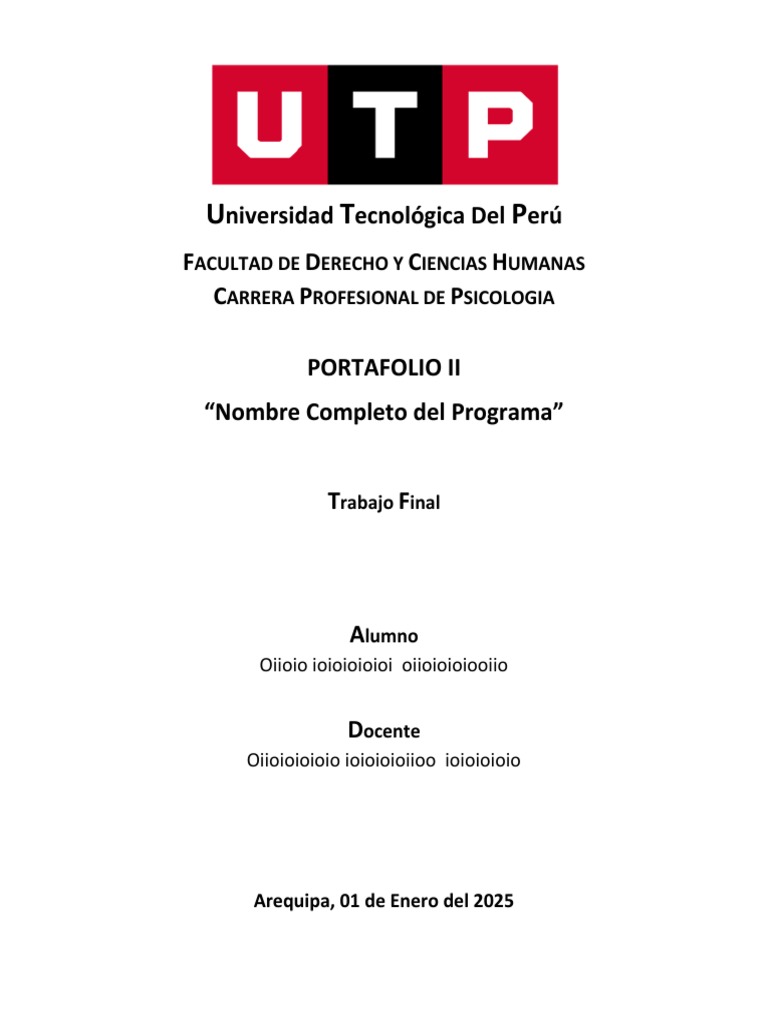 Caratula Utp Pii | PDF