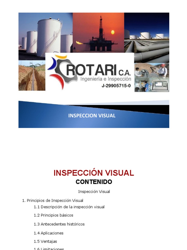Inspección Visual Rotari C.A. VT | PDF | Ojo humano | Ligero