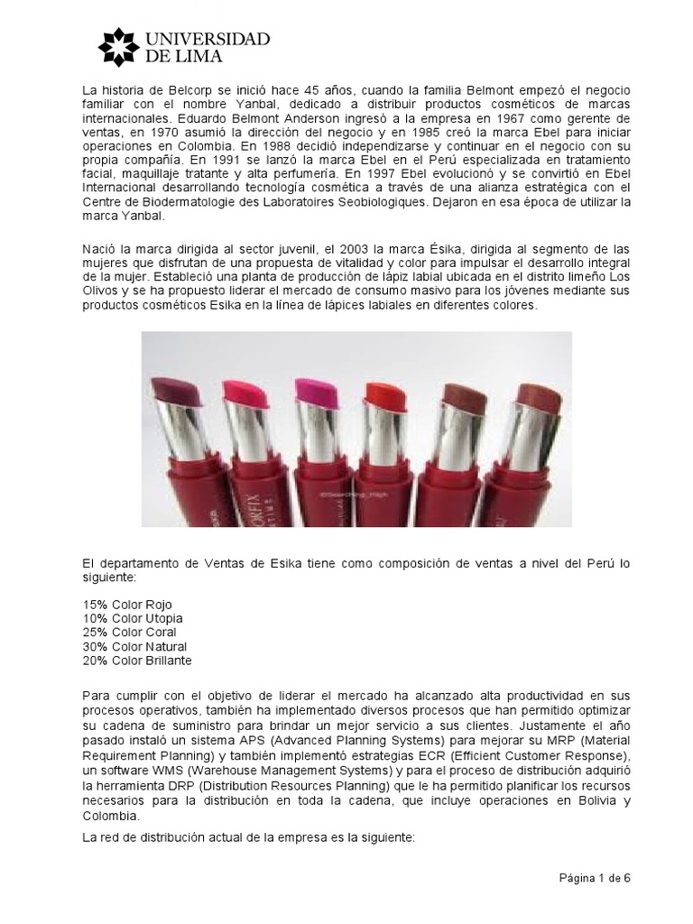 Caso Belcorp DRP-MRP | PDF | Marca | Inventario