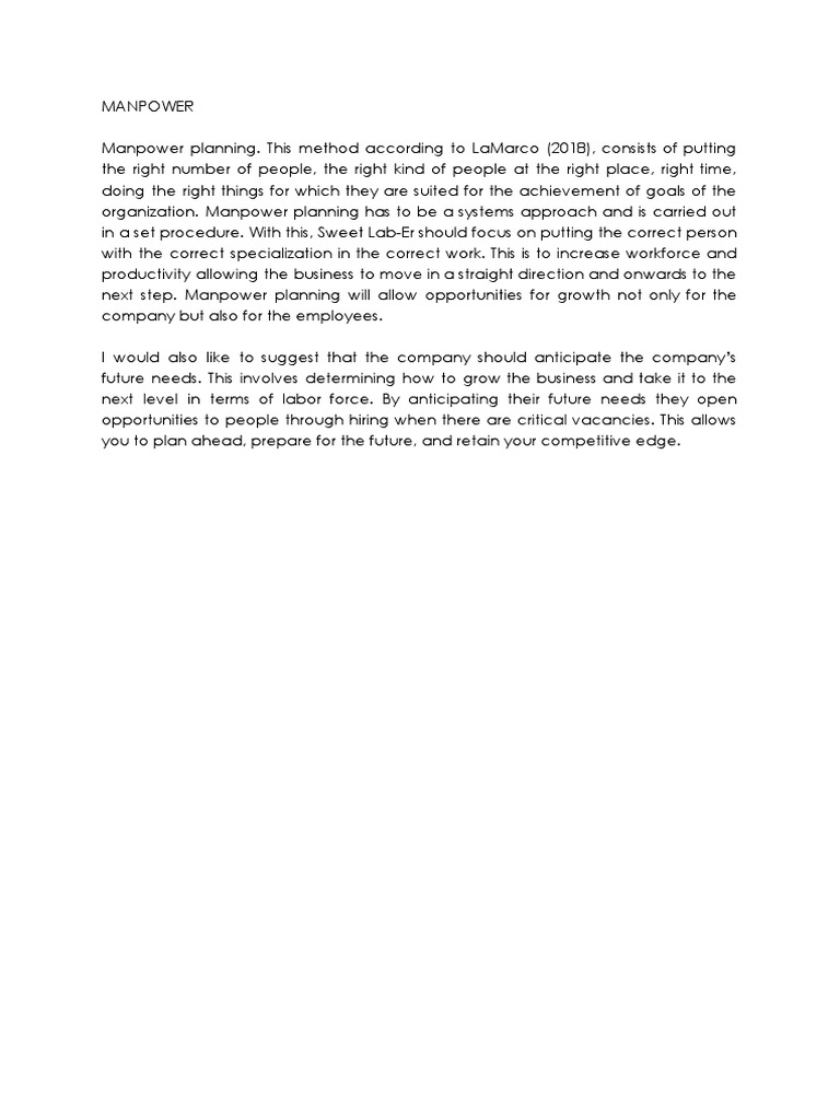 Effective Manpower Planning Strategies | PDF