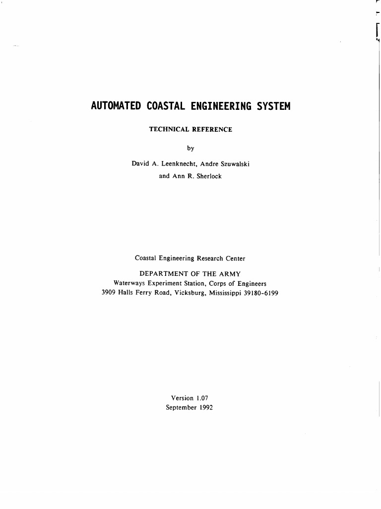 Automated Coastal Engineering: System | PDF | Beach | Engineering