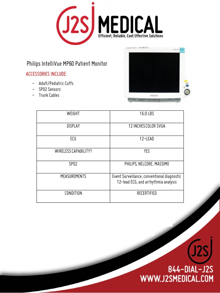 Philips IntelliVue MP60 Patient Monitor | PDF