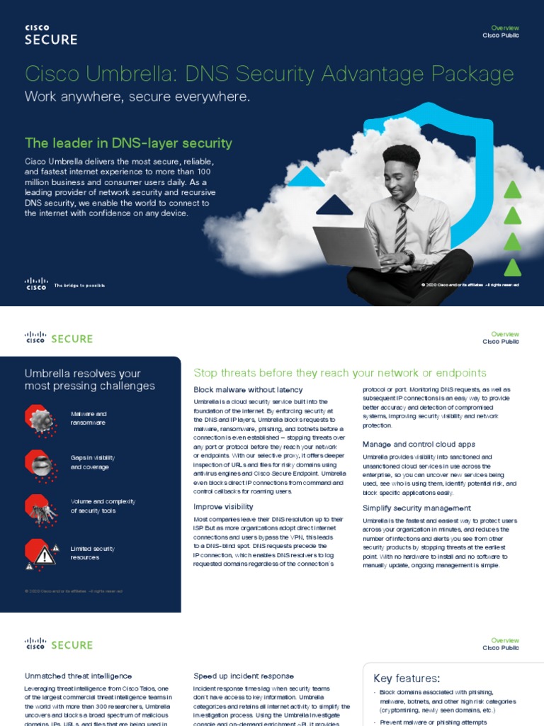 Cisco Umbrella DNS Security Advantage Package | PDF | Domain Name ...