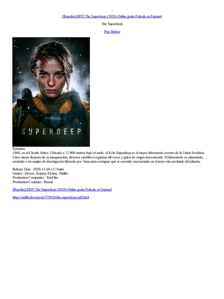 RepelisHD The Superdeep (2020) Online Gratis Pelicula en Espanol Jku | PDF