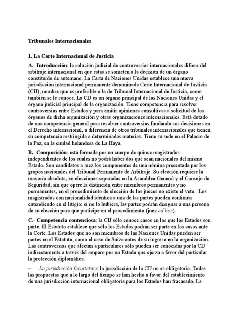 Tribunales Internacionales | PDF | Convenio europeo de derechos humanos ...