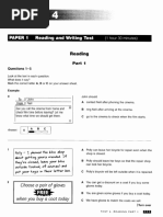 Key English Test - Reading and Writing Part 1-7 - Englishrevealed | PDF