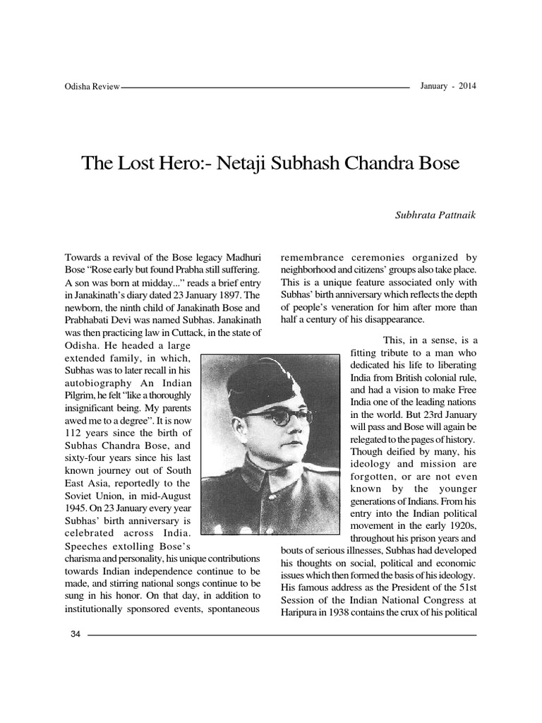 Netaji - Lost Hero | PDF | Indian Independence Movement