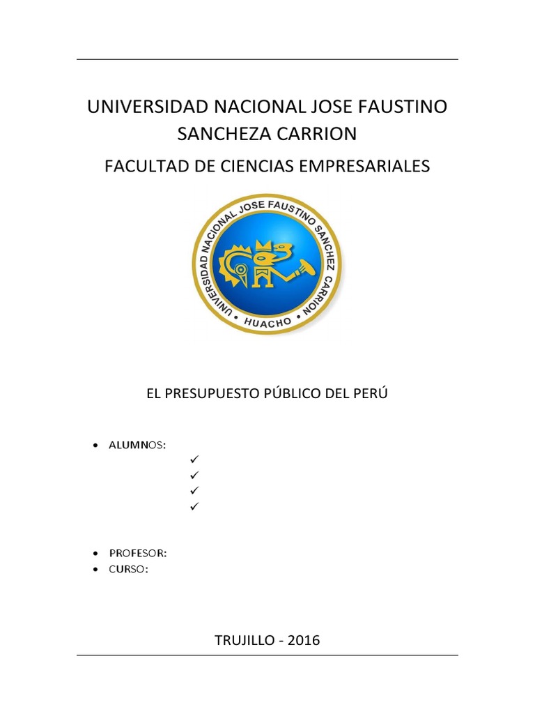 El Presupuesto Publico Del Peru Descargar Gratis Pdf Presupuesto