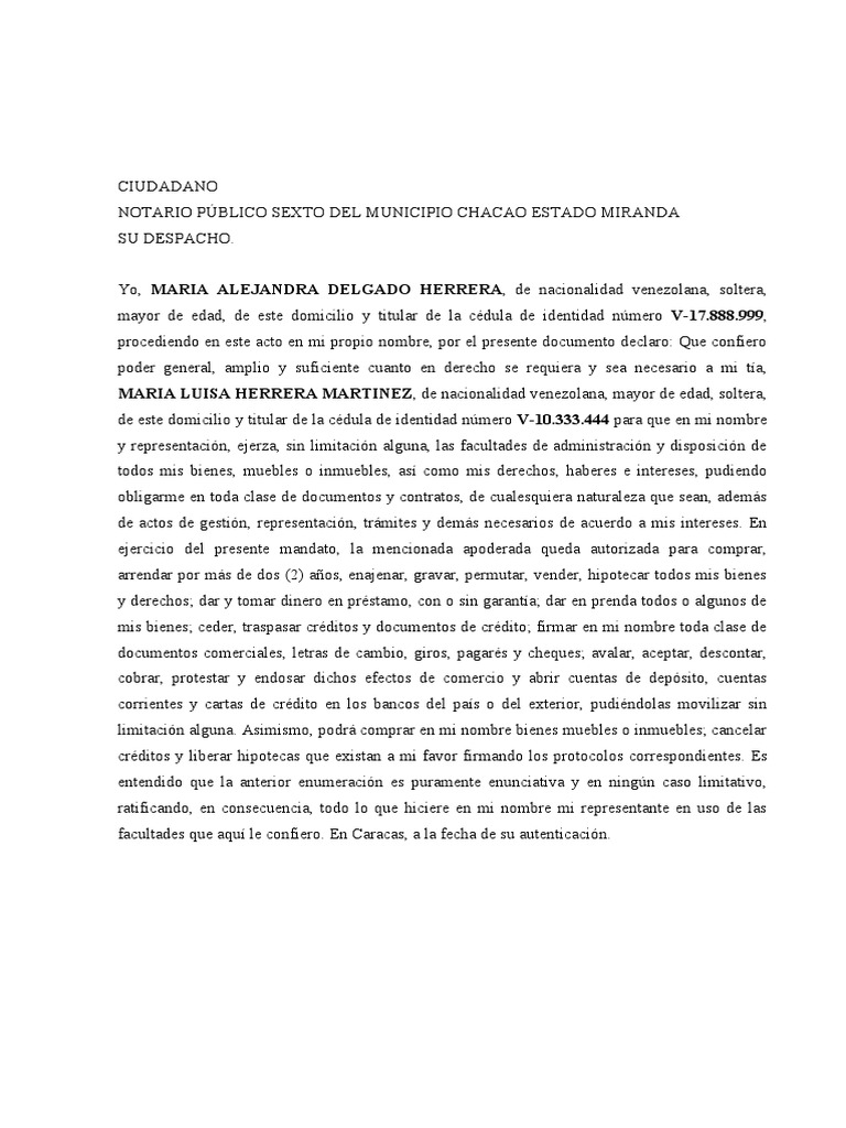 Poder Amplio y Suficiente | PDF