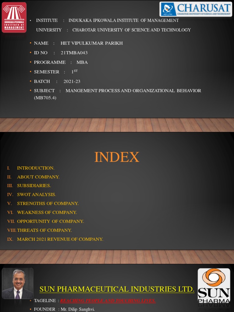 Sun Pharma Swot Analysis 1 | PDF | Pharmacy | Pharmaceutical Sciences