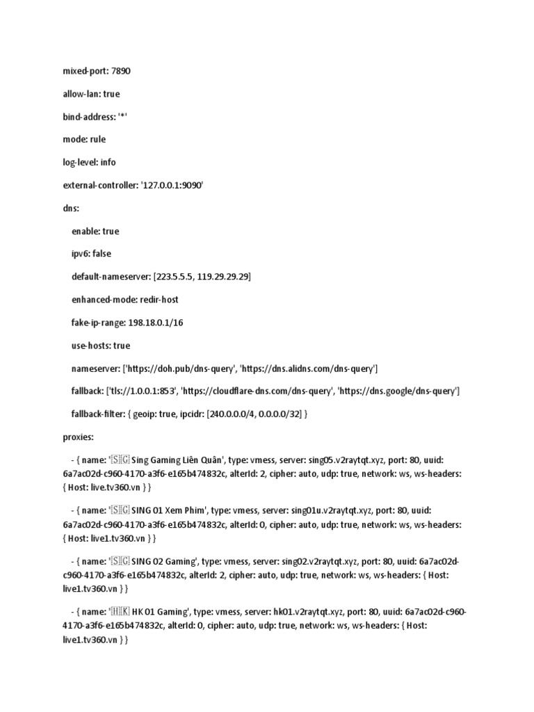 Vmess Proxy Configuration Guide | PDF | Internet Protocols | Internet Standards