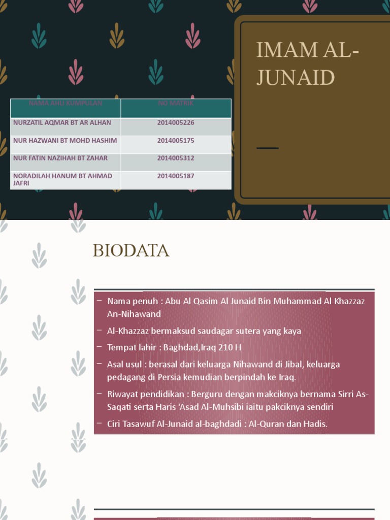 Imam Al Junaid | PDF | Agama & Spiritualitas