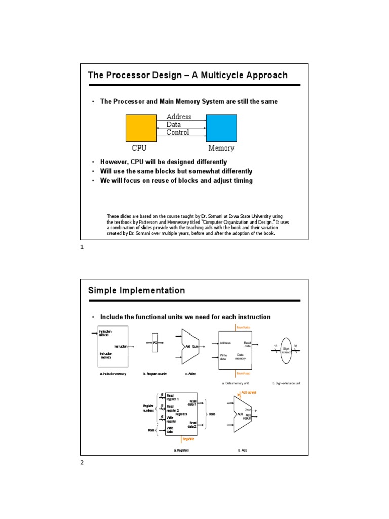 MIPS MC Extended | PDF | Central Processing Unit | Computer Architecture
