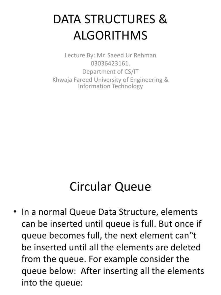 Circular Queue | PDF | Queue (Abstract Data Type) | Computing