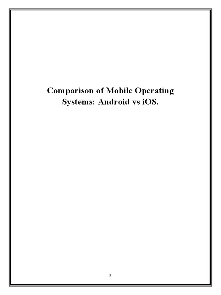 Android Vs Ios - Final | PDF | Android (Operating System) | Ios