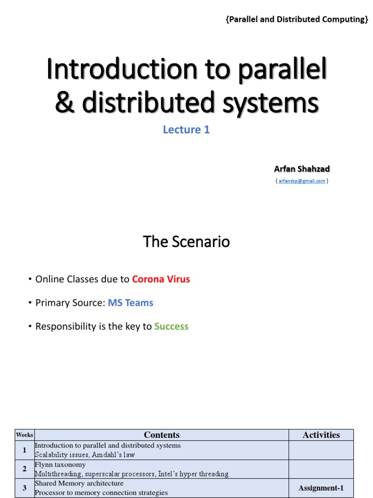 Pdc 1 Pd Computing Pdf Parallel Computing Multi Core Processor