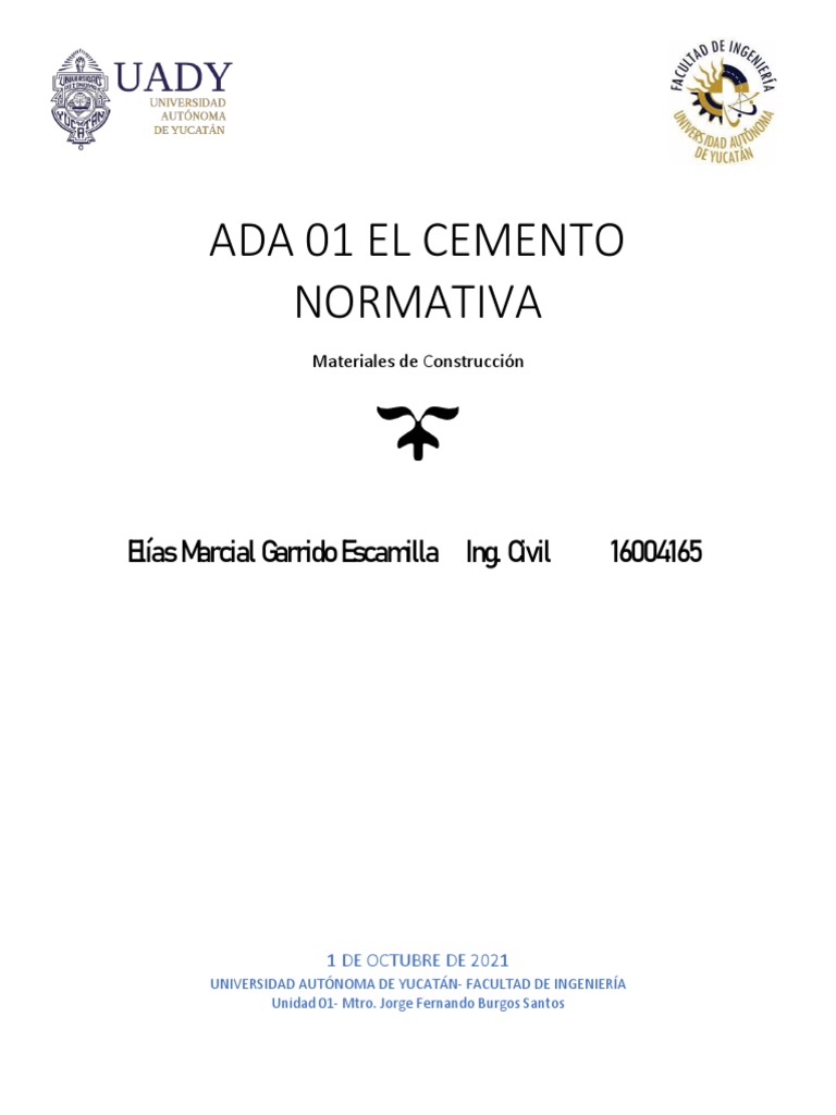 Ada1 Cemento Normativa Elias Garrido | PDF | Cemento | Hormigón