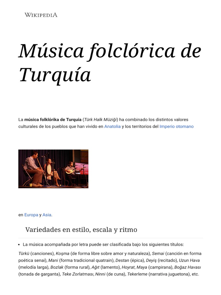 Música Tradicional de Turquía | PDF | Las artes escénicas | Sonido