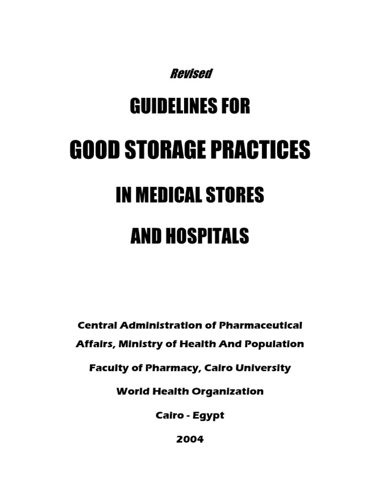 Good Storage Practices | PDF | Warehouse | Packaging And Labeling
