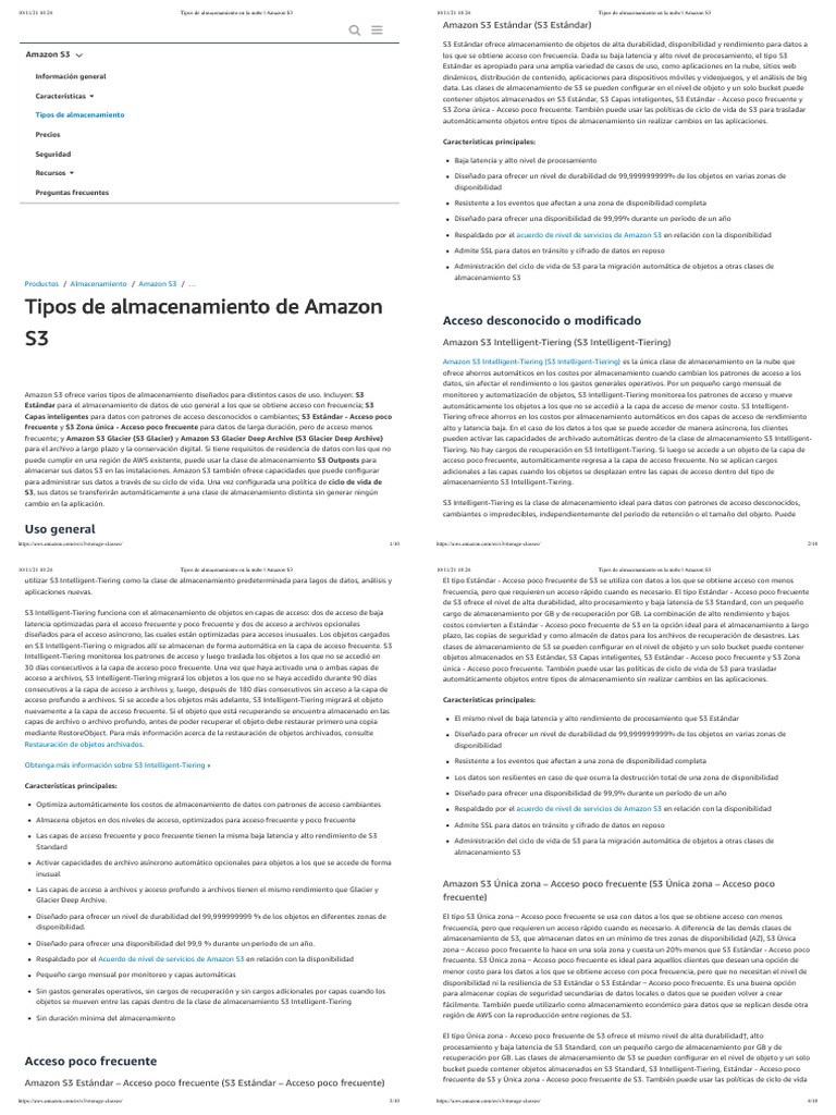 Aws s3 | PDF | Computación en la nube | Servicios web de Amazon