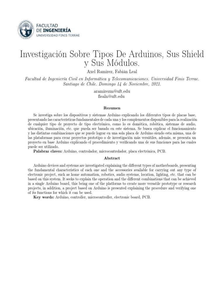 Tipos de Arduinos | PDF | Arduino | Diodo emisor de luz