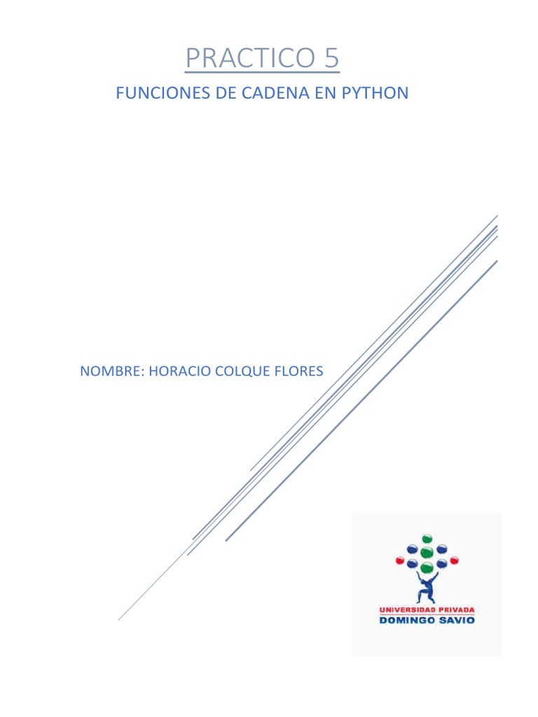 Métodos y Operadores de Cadenas en Python | PDF | Python (lenguaje de programación) | Cadena ...