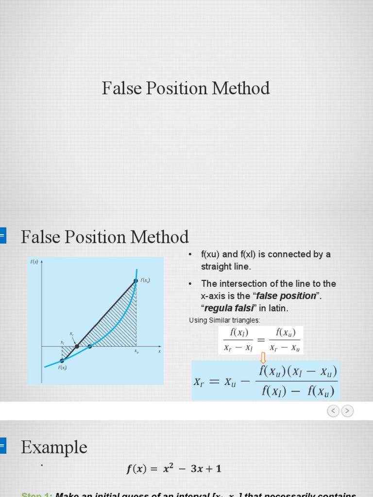 False Position Method | PDF
