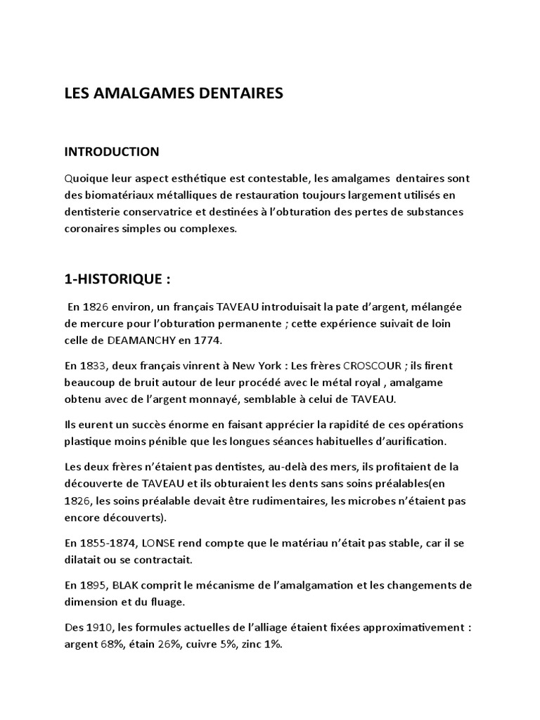 Les Amalgames | PDF | Alliage | Métaux
