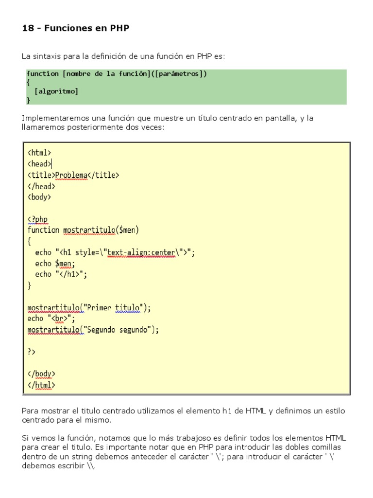 Funciones PHP y MySQL Básico | PDF | SQL | Mi sql