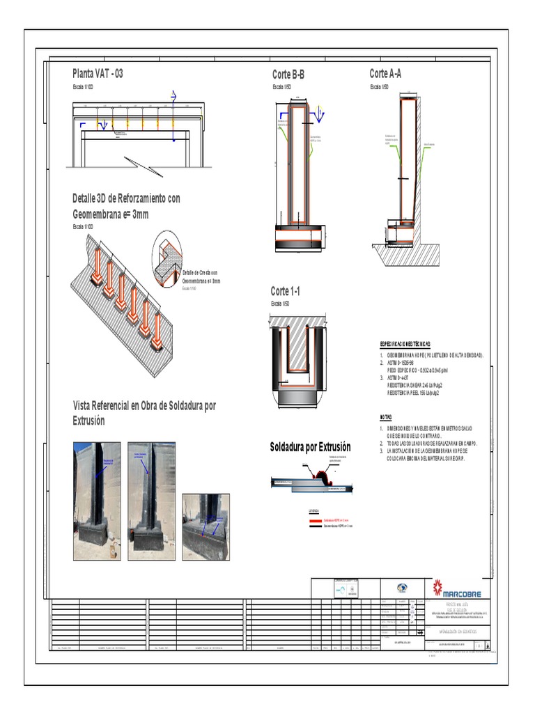 Modelo VAT3 InstalacionGeomembrana Consorcio COSAPI CORREGIDO | PDF ...