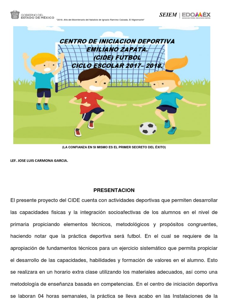Proyecto de Futbol | PDF | Deportes | Asociación de Futbol