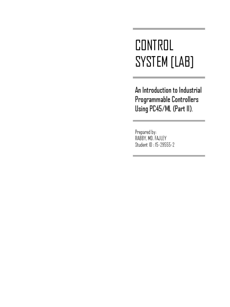 Lab Guide to PLC Programming | PDF | Programmable Logic Controller | Timer