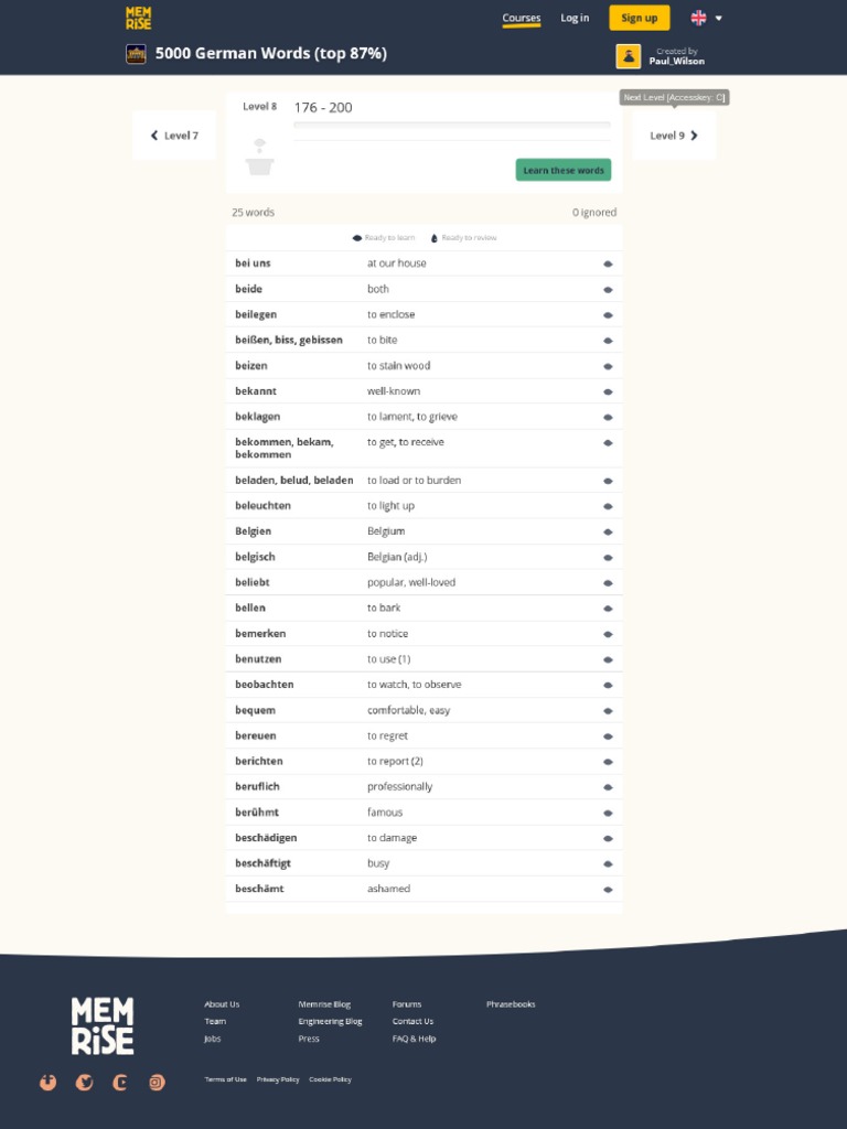 FireShot Capture 057 - Level 8 - 176 - 200 - 5000 German Words (Top 87% ... FireShot Capture 057 - Level 8 - 176 - 200 - 5000 German Words (Top 87% ...