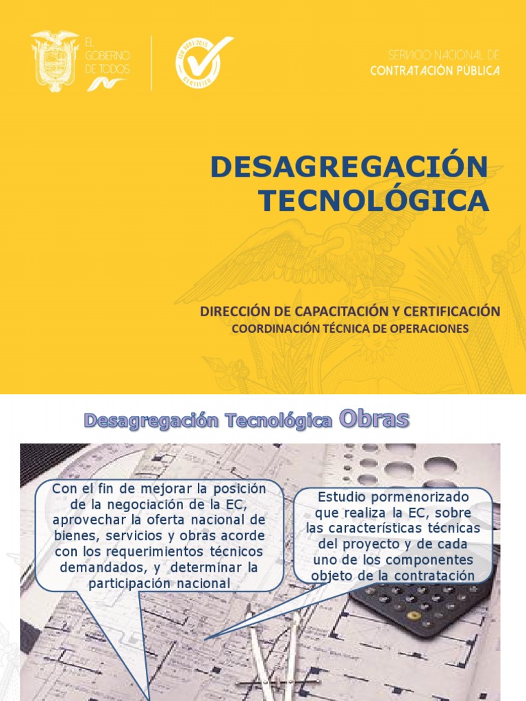 Desagregación Tecnológica: Dirección de Capacitación Y Certificación ...