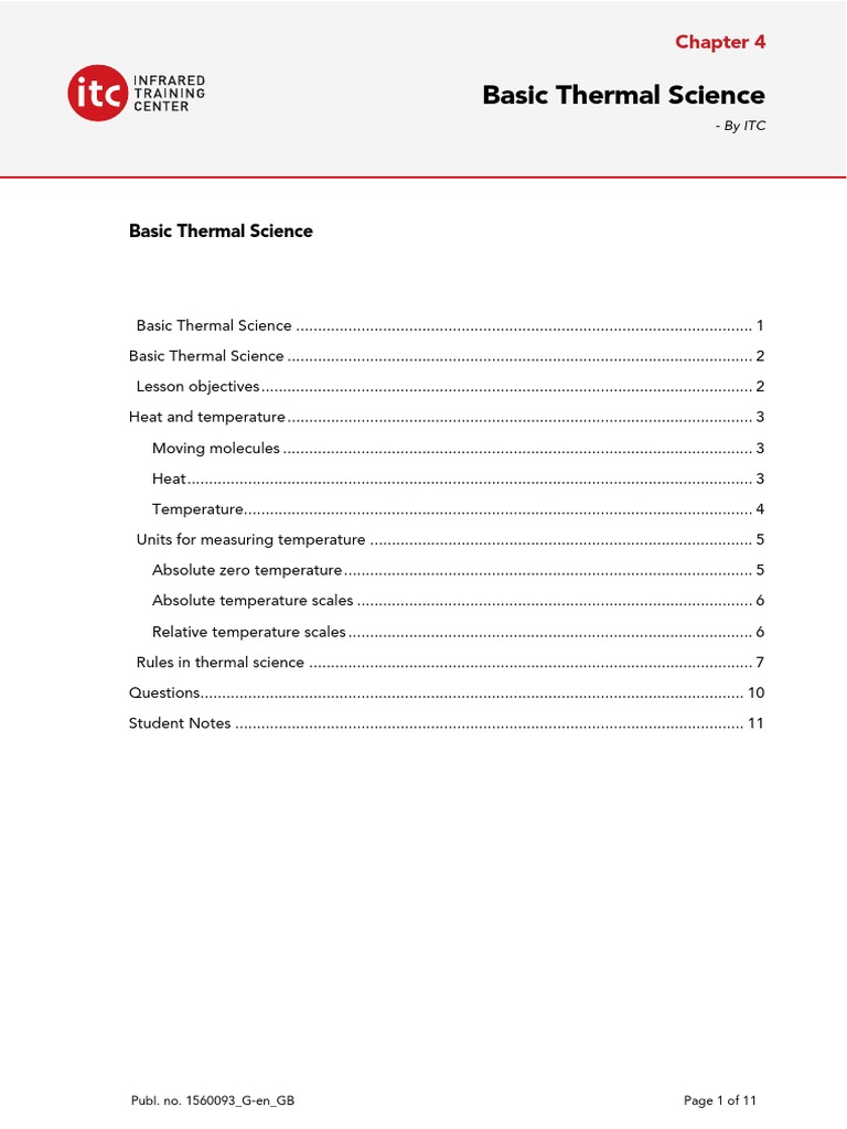 04 Basic Thermal Science | PDF | Temperature | Heat