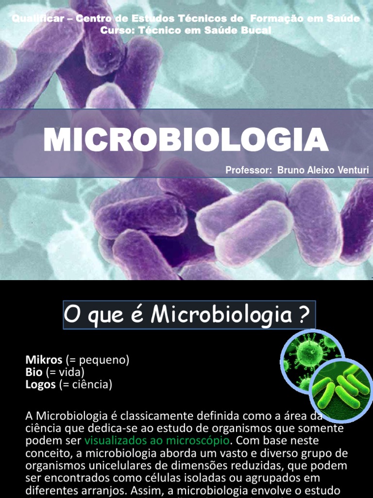 Introdução Microbiologia | PDF | Bactérias | Célula (Biologia)