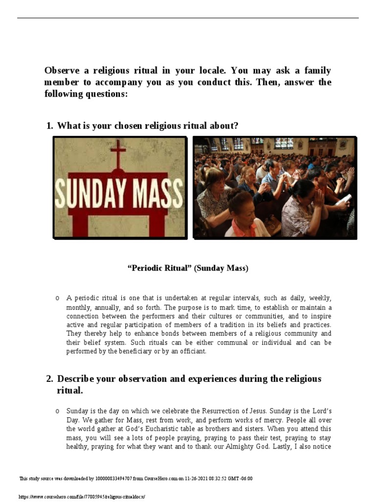 "Periodic Ritual" (Sunday Mass) | PDF | Prayer | Mass (Liturgy)