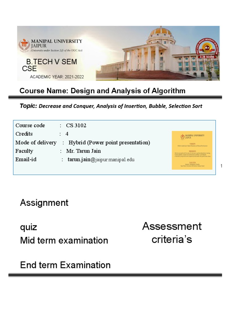 9-10. Decrease and Conquer Analysis of Insertion, Bubble, Selection Sort | PDF | Exponentiation ...