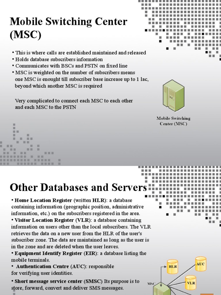 Overview of Mobile Switching Centers | PDF