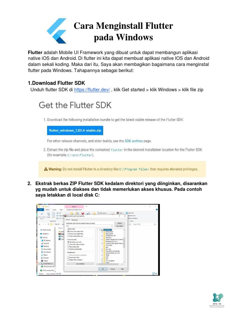 Panduan Instal Flutter di Windows | PDF | Komputer
