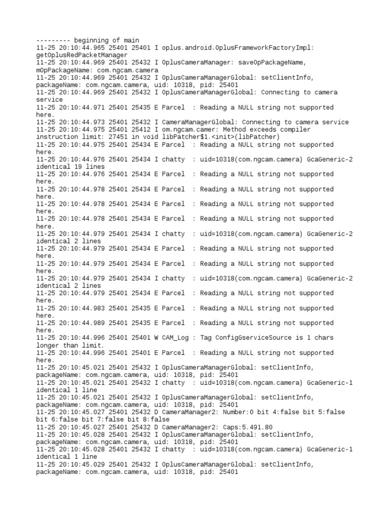 Oplus Camera Logs | PDF | Computing | Computer Programming