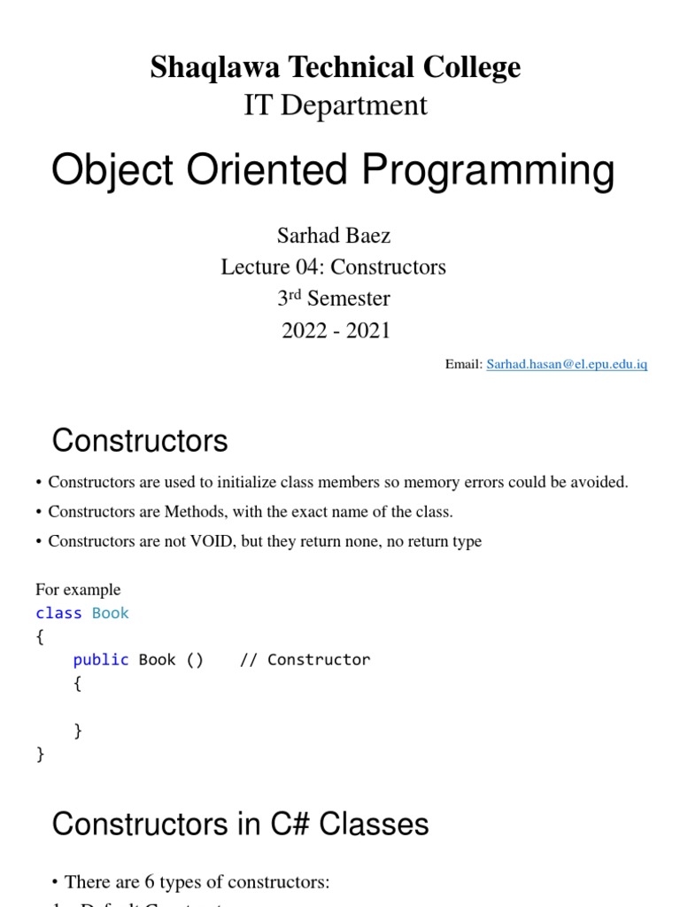 Orca Share | PDF | Programming | Constructor (Object Oriented Programming)