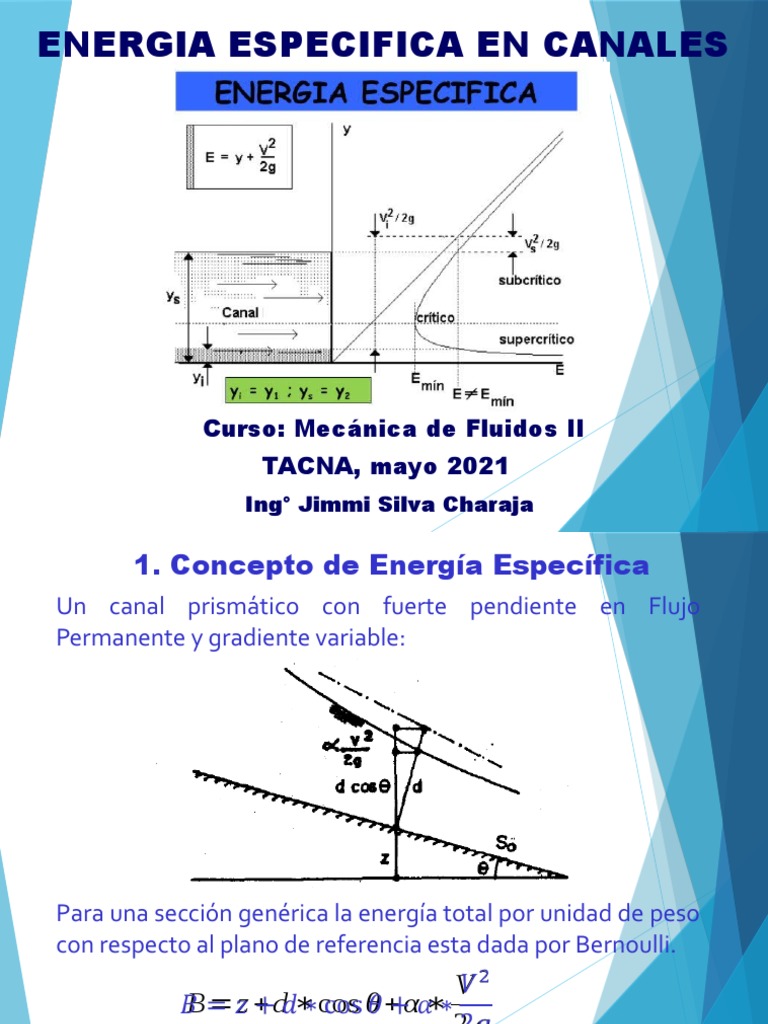 Energía Específica en Canales: Análisis y Ejemplos | PDF | Descarga ...