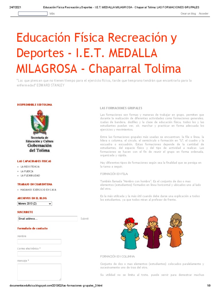 Educación Física Recreación y Deportes - I.E.T. MEDALLA MILAGROSA ...
