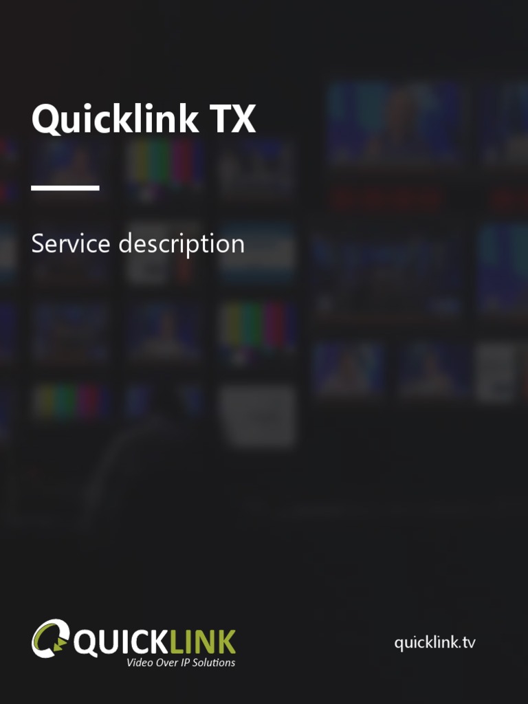 SD Quicklink TX v1.2.1 | PDF | Streaming Media | Software