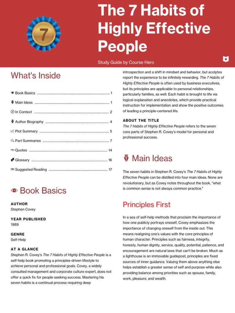 The 7 Habits of Highly Effective People | PDF | Professional Skills ...