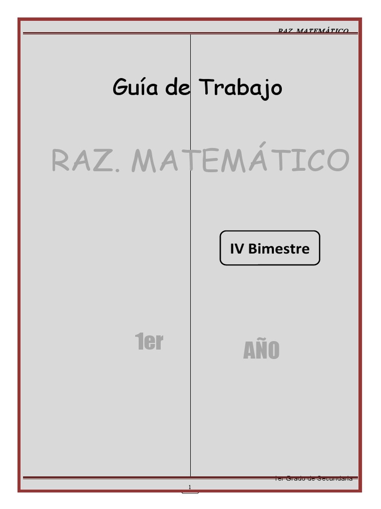Problemas Lógicos y de Tiempo 1° Secundaria | PDF