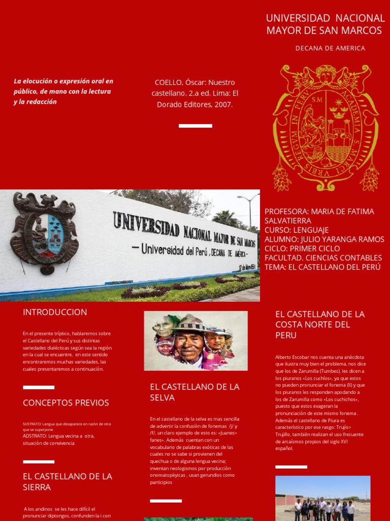 El Castellano Del Peru | PDF | Lengua española | Perú