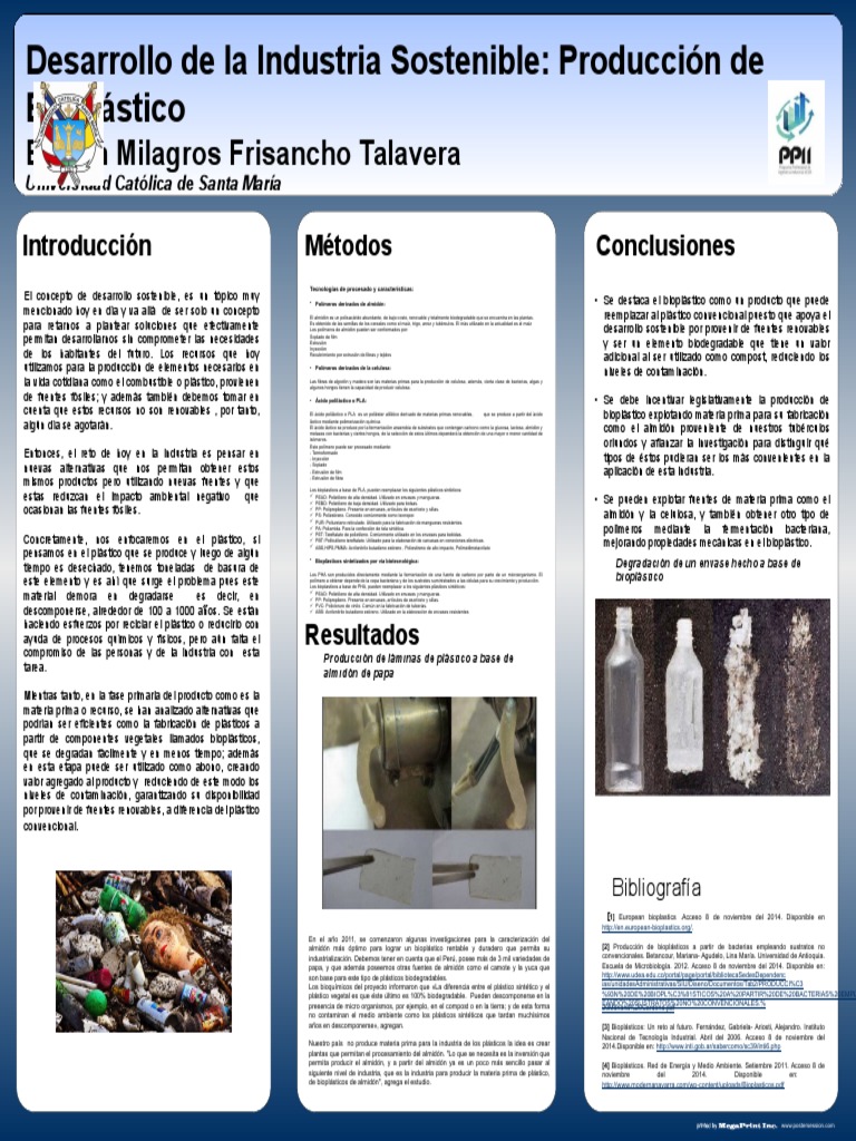 Poster Bioplasticos 48x48 Square Templatev12 - Compress | PDF | El ...