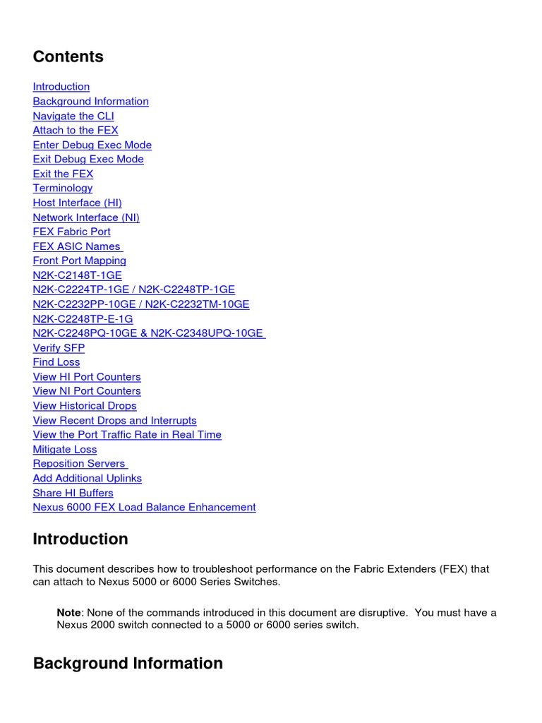 Troubleshooting Cisco FEX Performance | PDF | Network Protocols | Computing